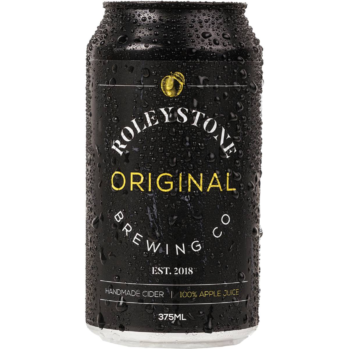 Roleystone Brewing Co Original Apple Cider Cans 375ml X4 Pack | Woolworths