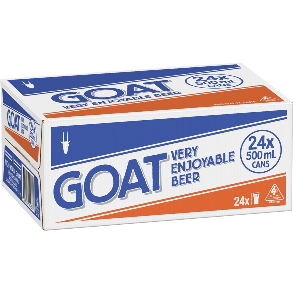 Mountain Goat Goat Beer Cans 500ml X 24 Pack | Woolworths