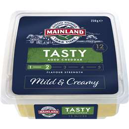 Mainland Tasty Cheese Slices 10pk 210g | Woolworths