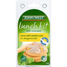 John West Lunch Kit With Crackers Tuna With Sweetcorn In Mayonnaise ...