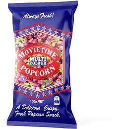 Movietime Popcorn Bag Multi Coloured 150g | Woolworths
