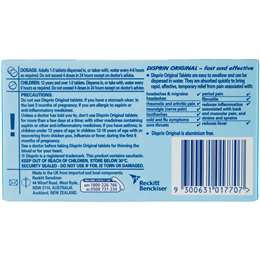 Disprin Original Pain Relief Tablets 24 Pack | Woolworths