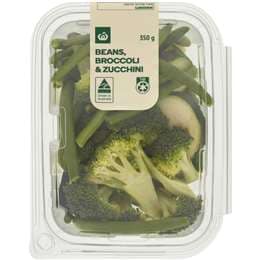 Woolworths Beans Broccoli & Zucchini 350g | Woolworths