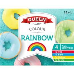 Queen Rainbow Food Colours 4 Pack | Woolworths