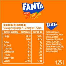 Fanta Orange Soft Drink Bottle 1.25l | Woolworths