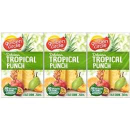 Golden Circle Fruit Drinks Lunch Box Poppers Tropical Punch Multipack ...
