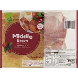 Woolworths Middle Bacon 1kg | Woolworths