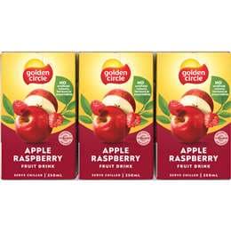 Golden Circle Apple Raspberry Poppers Lunch Box Fruit Drink Multipack ...