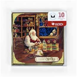 John Sands Santa Workshop Boxed Christmas Cards 10 Pack | Woolworths