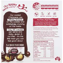 The Happy Snack Company Chickpeas Dark Choc And Raspberry 5 Pack ...