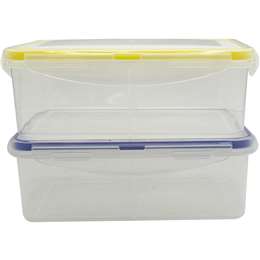 Essentials Reusable 3 Compartment Containers 2 Pack | Woolworths