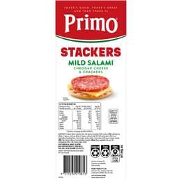 Primo Stackers Mild Salami Cheese And Crackers 50g | Woolworths