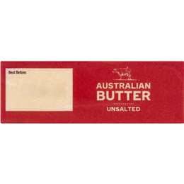Woolworths Australian Butter Unsalted 250g | Woolworths