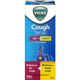 Vicks Cough Syrup Dry & Chesty 200ml | Woolworths