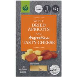 Woolworths Tasty Cheese Cubes & Whole Dried Apricots 45g | Woolworths