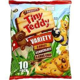 Arnott's Tiny Teddy Biscuits Variety Pack 250g | Woolworths