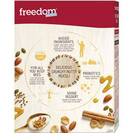 Freedom Foods Prebiotic Honey Almond Muesli 350g | Woolworths