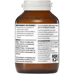 Blackmores Bio C 500mg Chewable Vitamin C Immune Support Tablets 125 ...