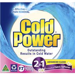 Cold Power 2in1 Laundry Detergent Powder With Fabric Softener 900g ...