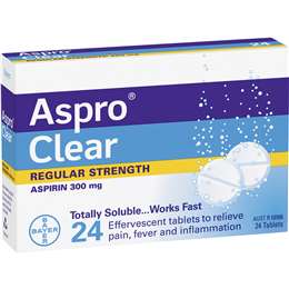 Aspro Clear Pain Relief Soluble Tablets 24 Pack | Woolworths