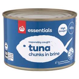 Essentials Tuna In Brine 425g | Woolworths