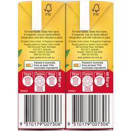 Golden Circle Fruit Drinks Lunch Box Poppers Multipack Apple Splash ...