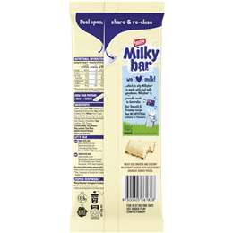 Nestle Milkybar White Chocolate Block 180g | Woolworths