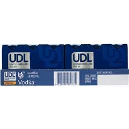 Udl Vodka Orange Cans 24x375ml | Woolworths