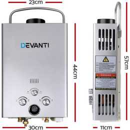 Devanti Gas Hot Water Heater Portable Shower Camping LPG Outdoor ...