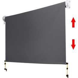 Instahut Outdoor Canopy Straight Drop Awning 1.8x2.5M X2 - Grey ...