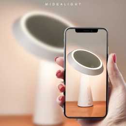 Midea LED 2 in 1 Makeup Mirror Table Light Up Lamp White | Woolworths