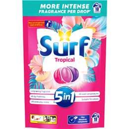 Surf Laundry Capsules Tropical 18 Pack | Woolworths