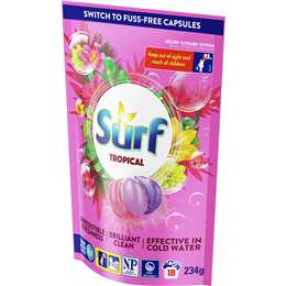 Surf Laundry Capsules Tropical 18 Pack | Woolworths