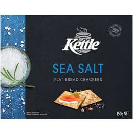 Kettle Flat Bread Crackers Sea Salt 150g | Woolworths