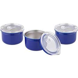 Smash Blue Stainless Steel Mini Pots 60ml Assorted 3 Pack | Woolworths