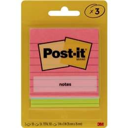 Post-it Sticky Lined Note Pad 3 Pack | Woolworths