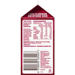 Masters Strawberry Flavoured Milk 600ml | Woolworths