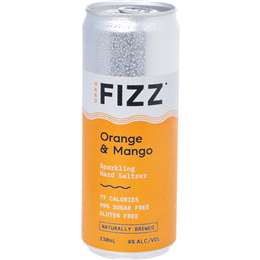 Hard Fizz Orange & Mango Sparkling Hard Seltzer 330ml | Woolworths
