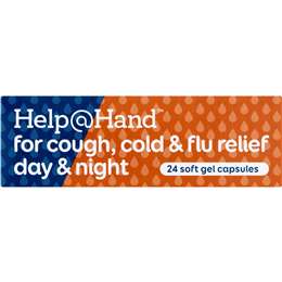Help@hand Cough, Cold & Flu Soft Gel Caps 24 Pack | Woolworths