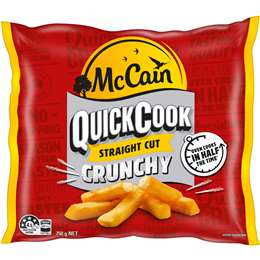 Mccain Quick Cook Fries Straight Cut Crunchy 750g | Woolworths