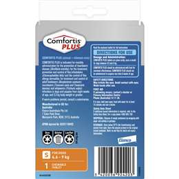 Comfortis Fleas, Heartworm & Worms Tablets For Small Dogs Each | Woolworths
