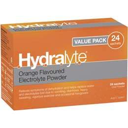 Hydralyte Sachets Orange 24 Pack | Woolworths