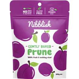 Nibblish Gently Baked Prunes 200g | Woolworths