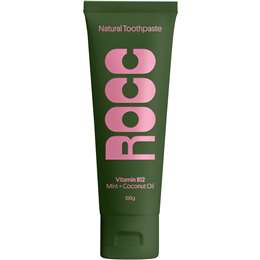 Rocc Natural Vitamin B12 Mint & Coconut Oil Toothpaste 100g | Woolworths