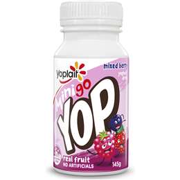 Yoplait Yop Mini Go Kids Yoghurt Drink Mixed Berry 145g | Woolworths