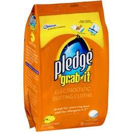 Pledge Grab-it Electrostatic Dusting Cloths Fresh Citrus 20 Pack ...