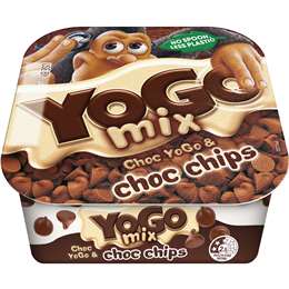 Yogo Chocolate With Choc Chip Custard Dessert 150g | Woolworths