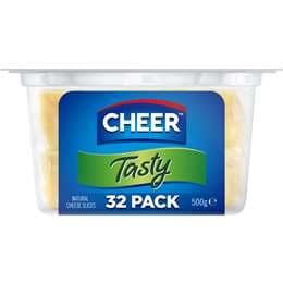Cheer Cheese Slices Tasty 500g | Woolworths