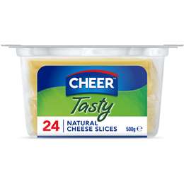 Cheer Cheese Slices Tasty 500g | Woolworths