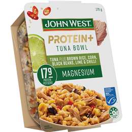 John West Protein+ Mag Tuna Bowl Brown Rice, Corn, Black Beans Chilli ...
